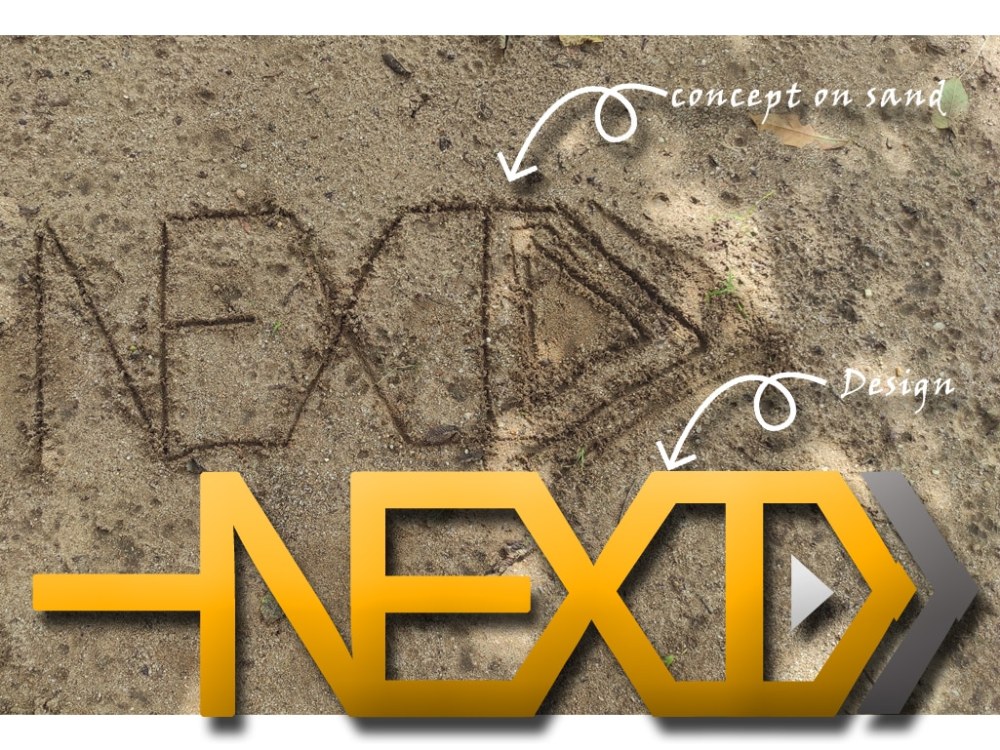 An original sand drawn concept turned into a timeless wordmark logo ...