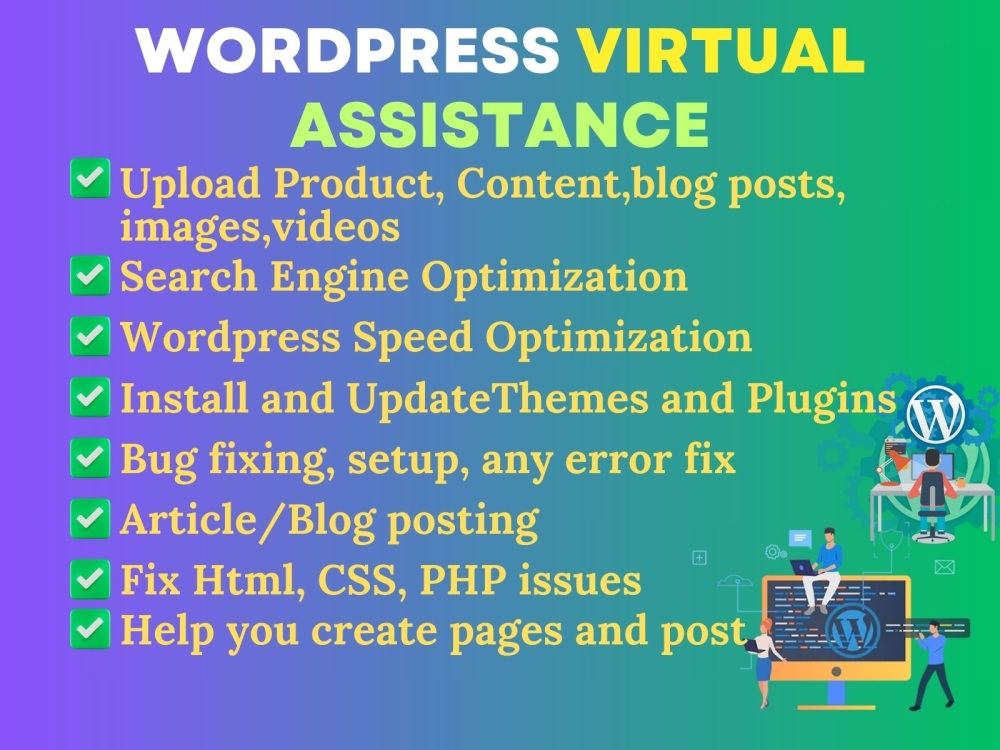 Upload content, blog posts & article posts as a WordPress virtual assistant | Upwork
