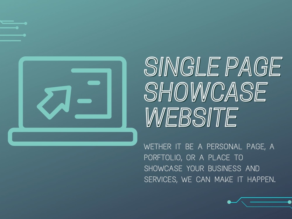 A beautiful responsive one-page showcase website for your business | Upwork