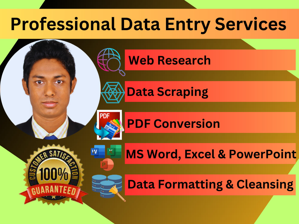 Web research, data entry, scraping, conversion and data cleansing services | Upwork