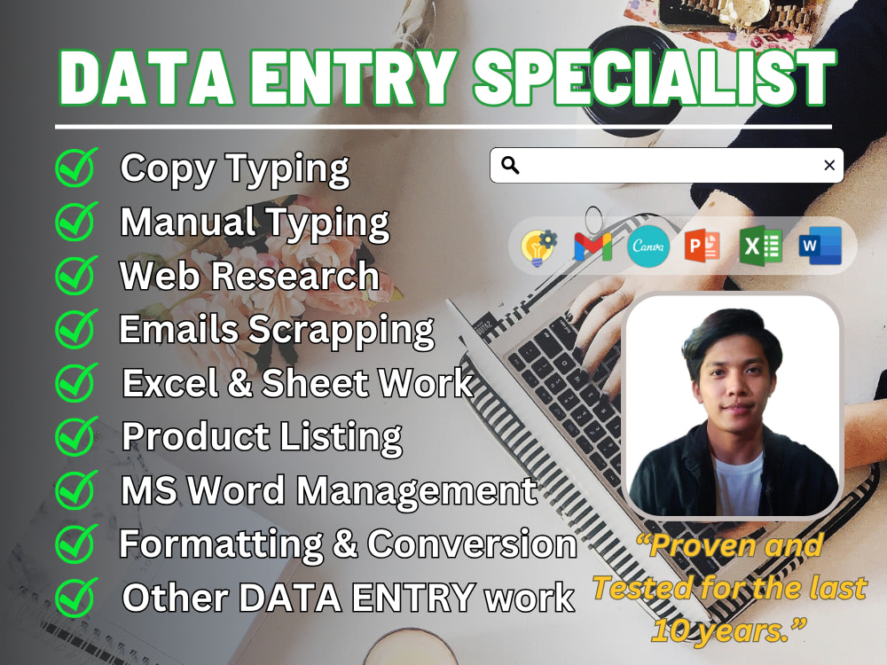 Data Entry|Data Collection|Excel Data Cleaning Services|Any Data Entry Work | Upwork