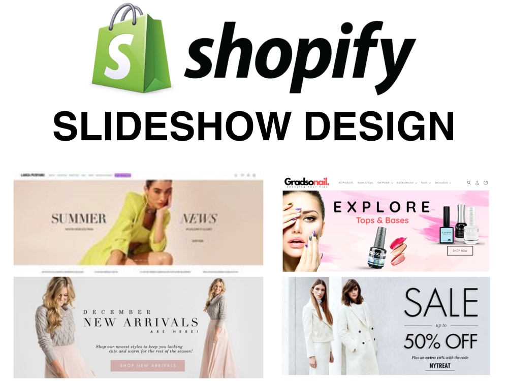 Amazing shopify slideshow banner, shopify seasonal banner design | Upwork