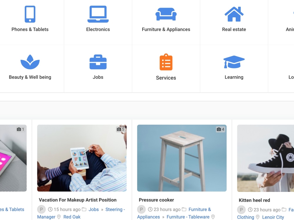 OLX type Classified Website in laravel | Upwork