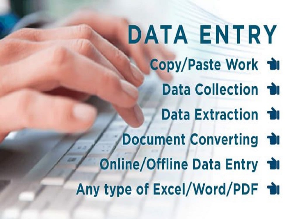 Typing job, data entry work, PDF and jpeg to word or Excel. 2222222 | Upwork