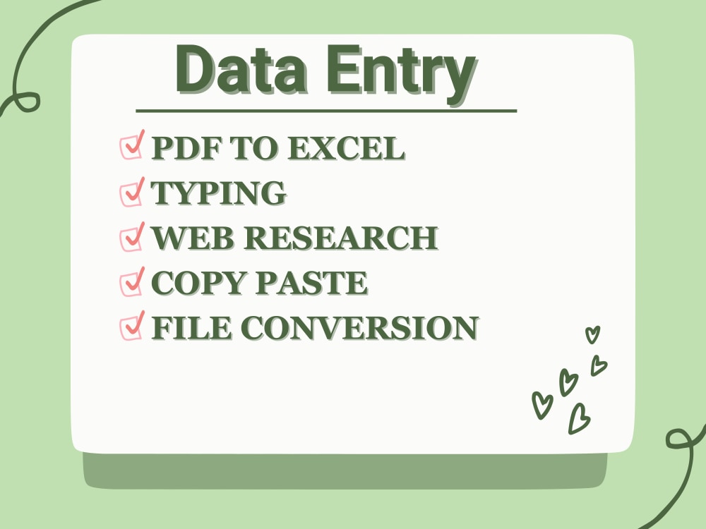 Data entry, copy paste, typing, data mining, web scrapping and web research | Upwork