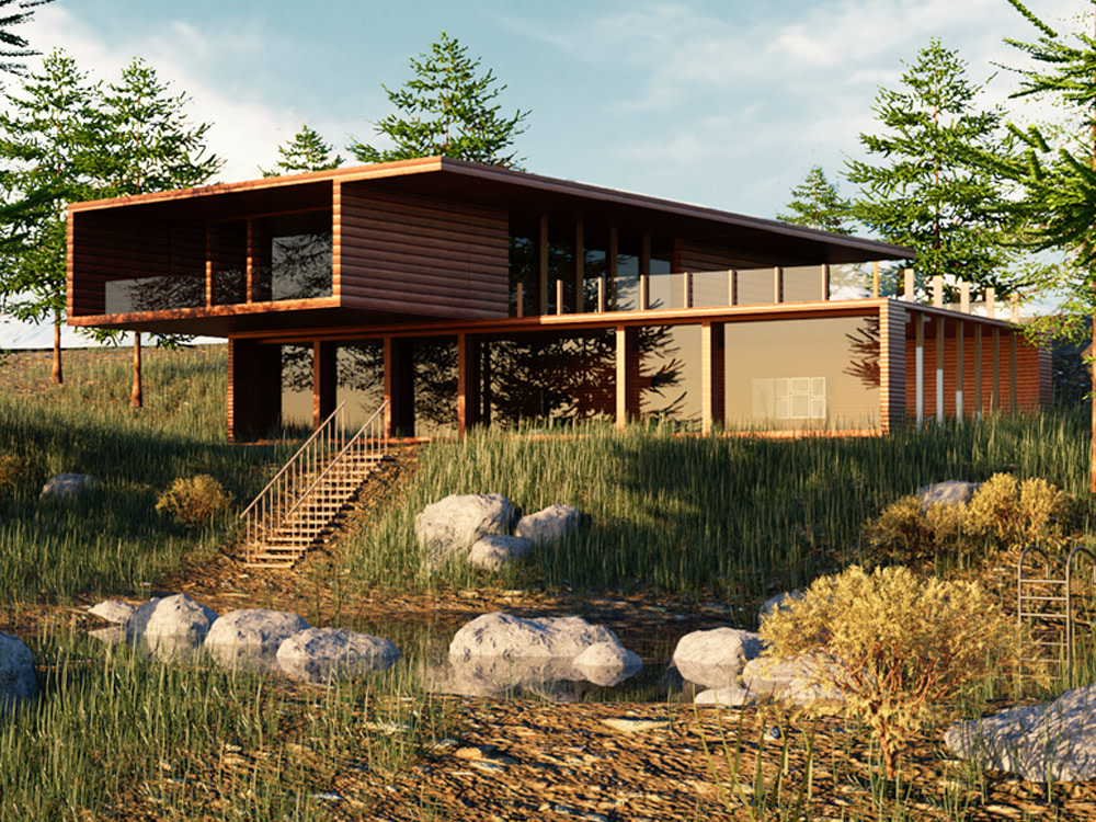 Professional architectural rendering and model of exterior/interior ...