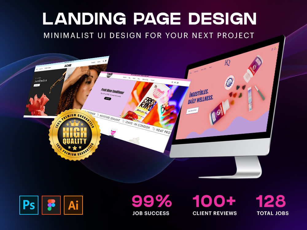 Minimalist Landing Page & Website Redesign | Figma Designers | UI/UX ...