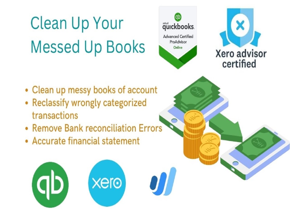 Reconcile cleanup catchup errors fixing bookkeeping using expert QuickBooks | Upwork
