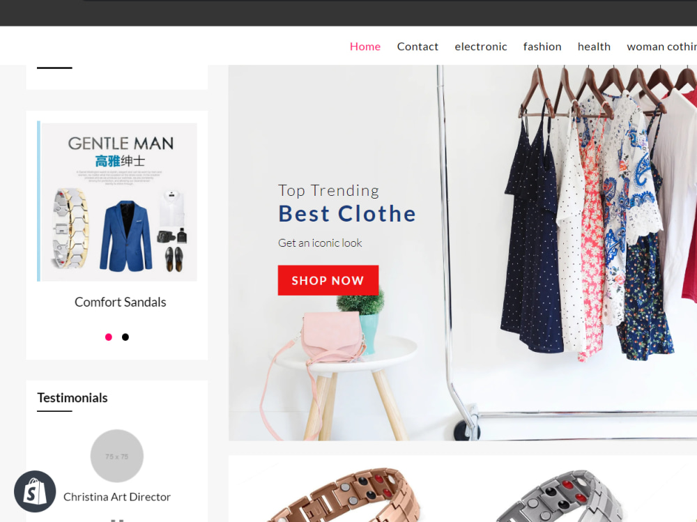 An eye-catching Shopify dropshipping store design and website design ...