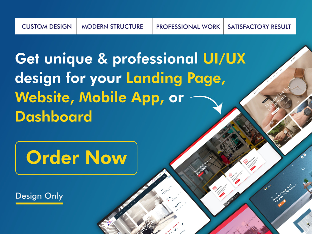 A modern and creative UI/UX design for your Website, Dashboard, or Apps ...