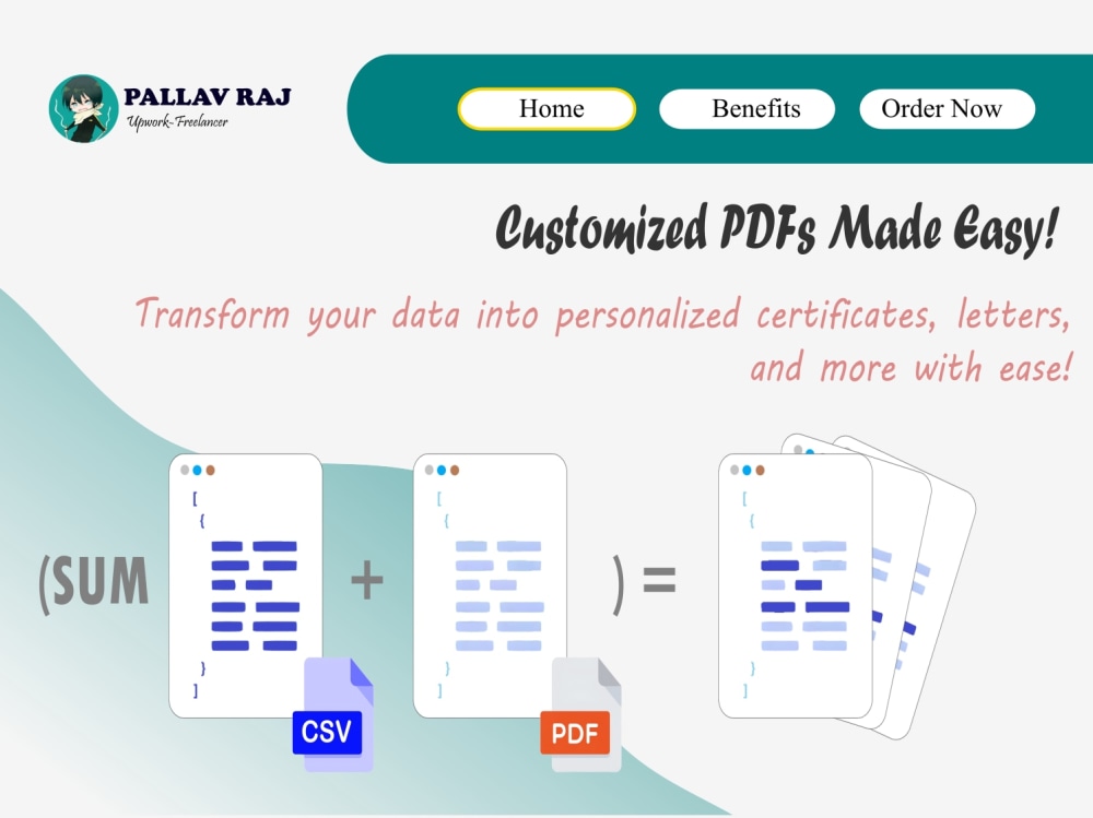 Dynamic PDFs: Turn Data into Multiple Document Type | Upwork
