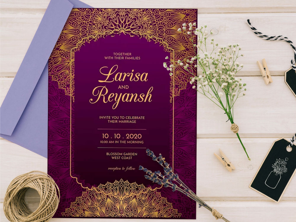 Professional invitation card, flyer, business card and social media ...