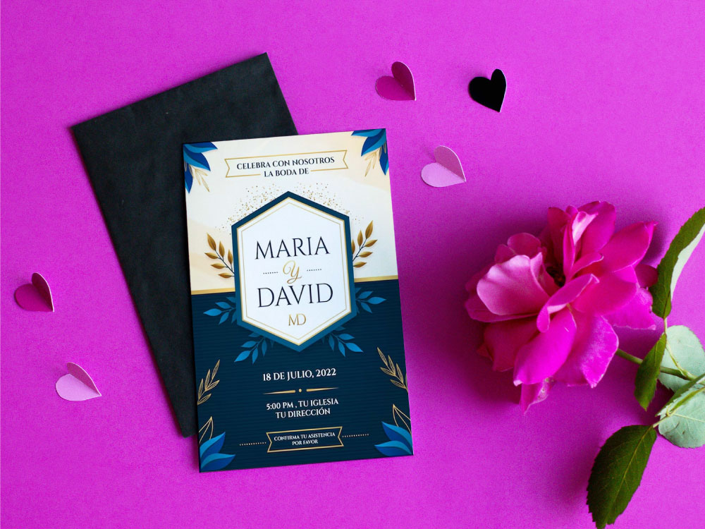 Professional invitation card, flyer, business card and social media ...