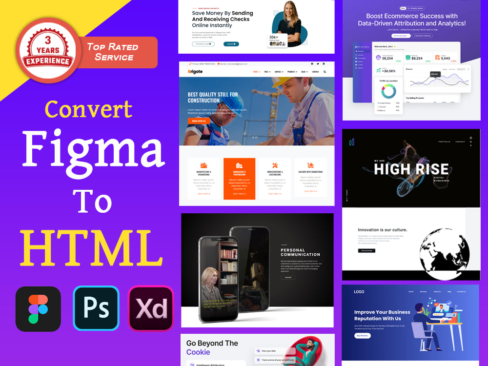 Pixel-Perfect Figma to HTML | PSD TO HTML CSS Bootstrap responsive website | Upwork