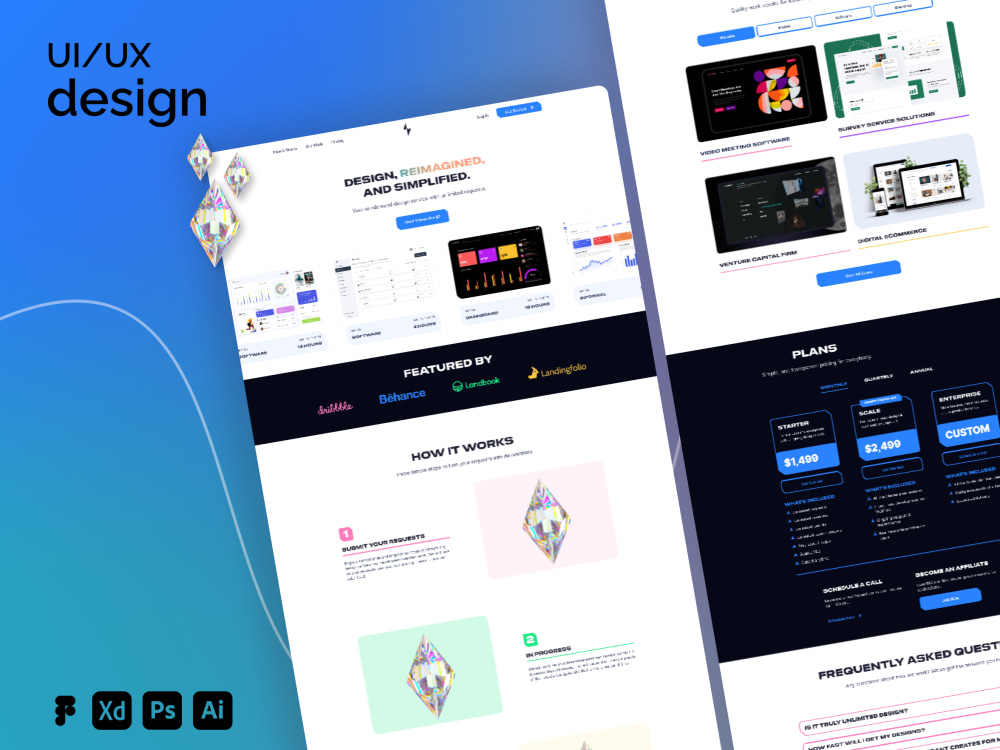 Clean and Balanced web ui/ux design + mobile responsive | Upwork