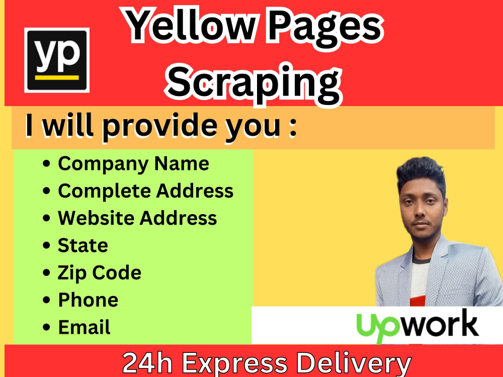 Yellow pages scraping, web scraping and data scraping | Upwork