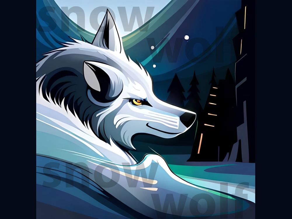X2 "Snow Wolf" - logo design, logotype, beast illustration | Upwork