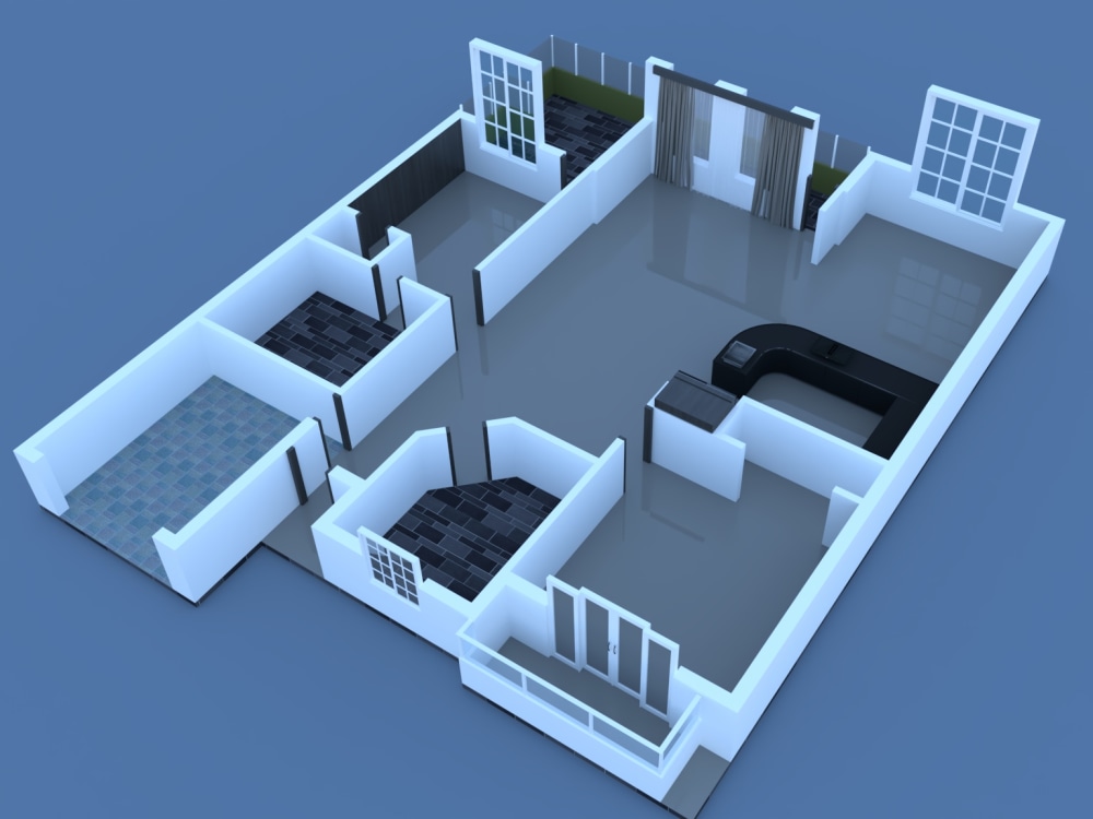Convert 2d to 3d floor plan and rendering with fast delivery | Upwork