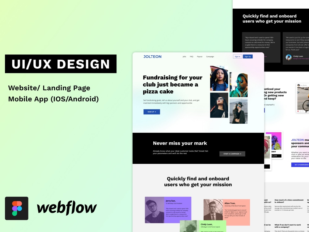 The design of a responsive Figma website or landing page | Upwork