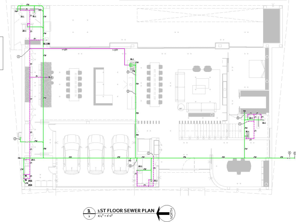 Plumbing design drawings permit AutoCAD Format (Water supply, Sewer ...