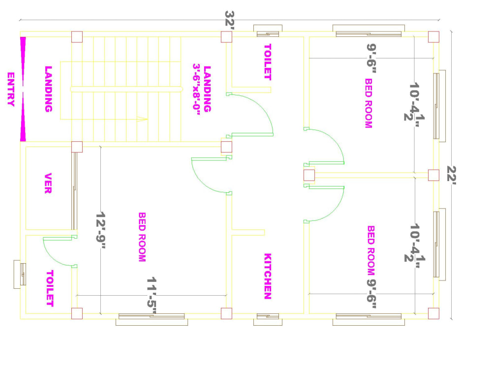 An amazing 2D floor plan for your house | Upwork