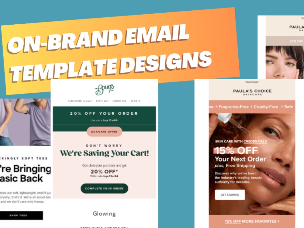 An on-brand email template design in Klaviyo Omnisend Sendinblue | Upwork
