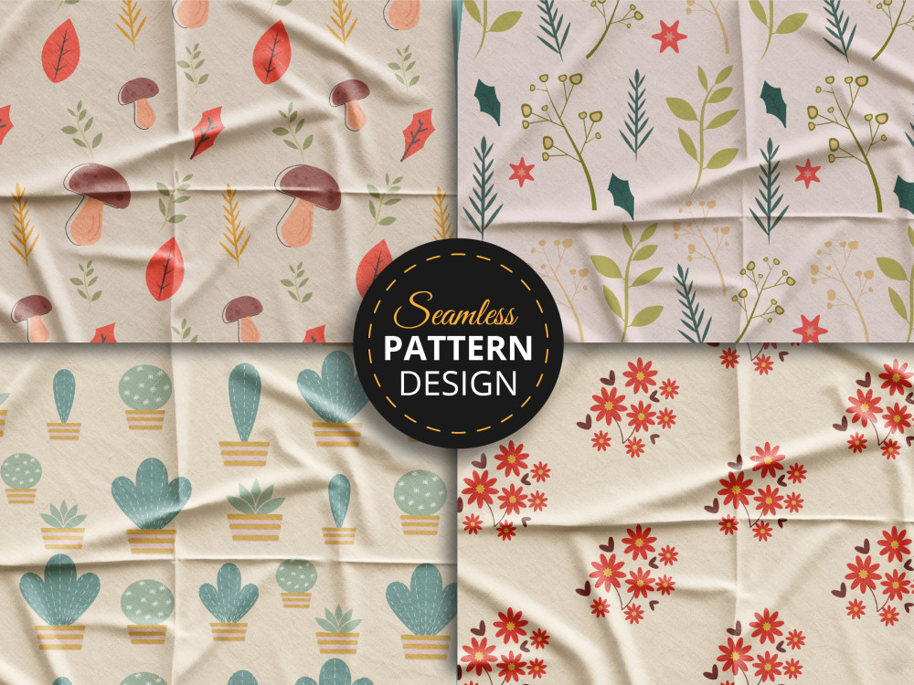 Seamless textile fabric clothing vector print pattern design | Upwork