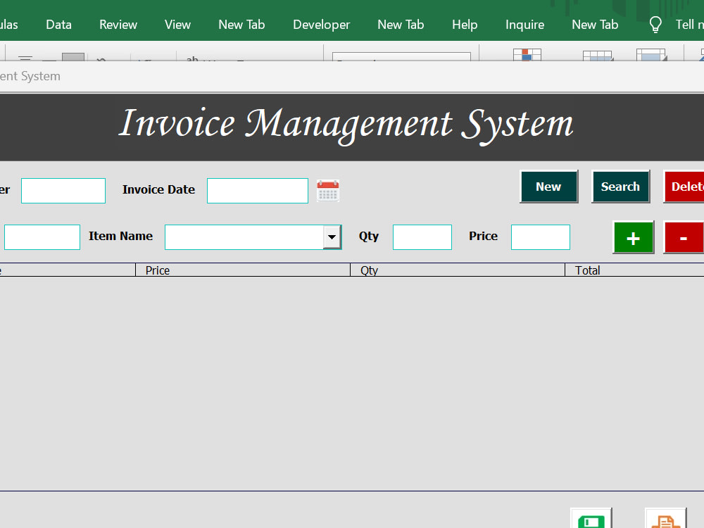 Invoice Management System on Excel | Upwork