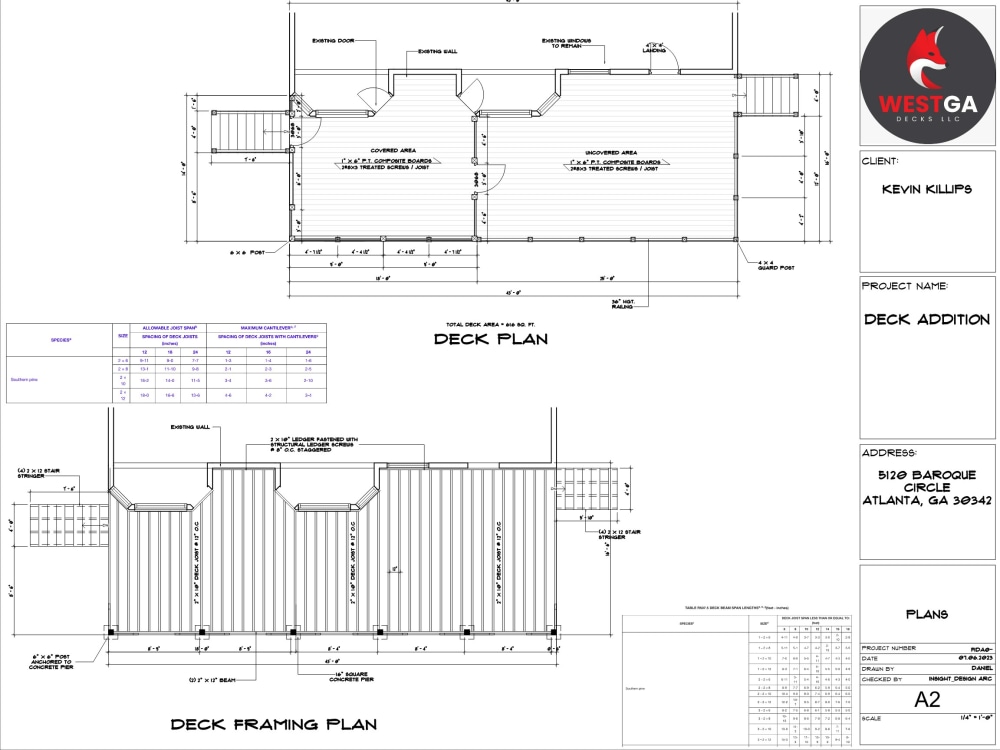 Deck blueprint plans for permit | Upwork