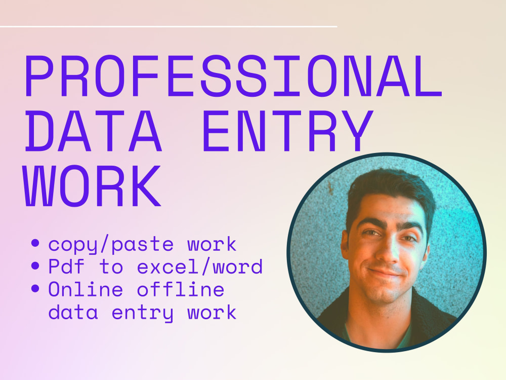 Your data entry, copy paste, pdf conversion, typing and pdf to excel ...