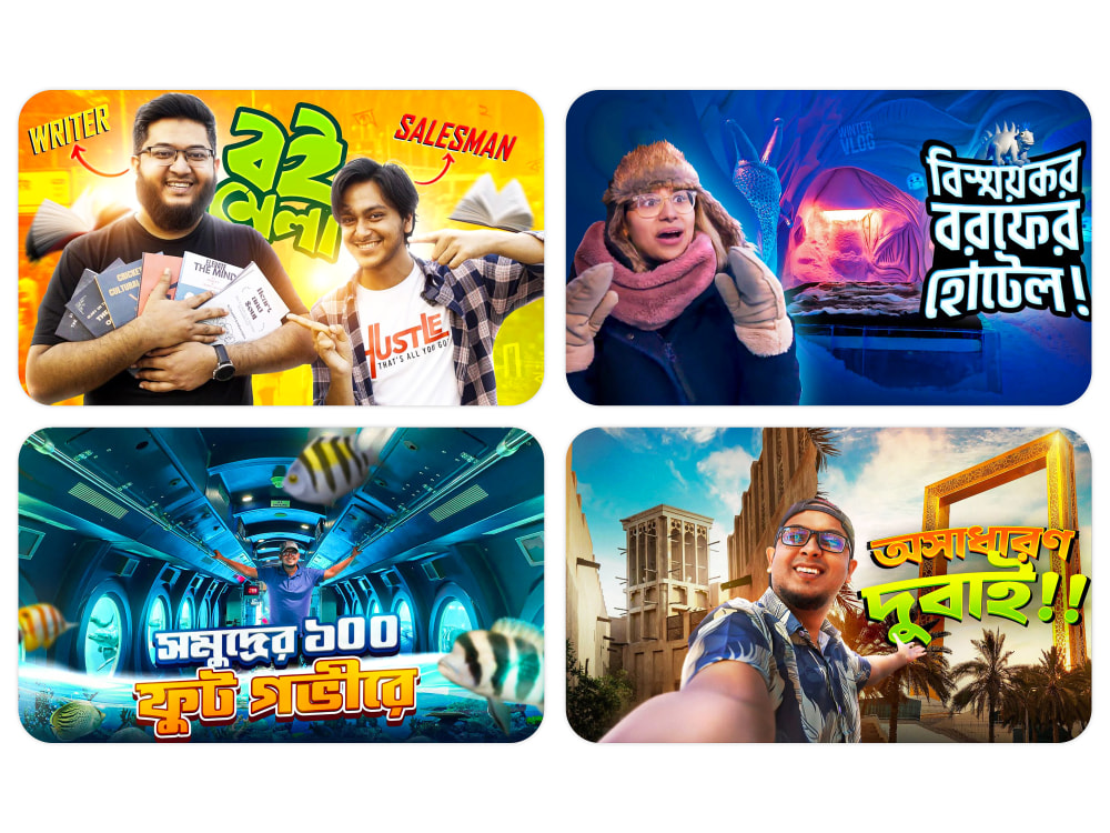 Daily Vlog, Travel YouTube thumbnails | Upwork