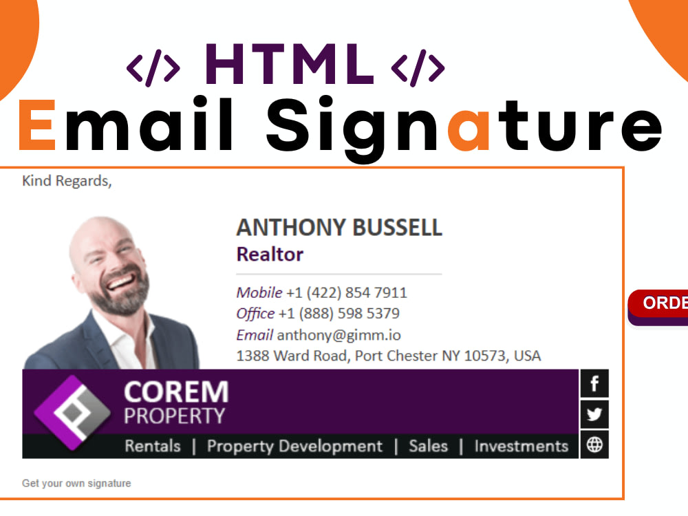 Email Signature in few hours | Upwork