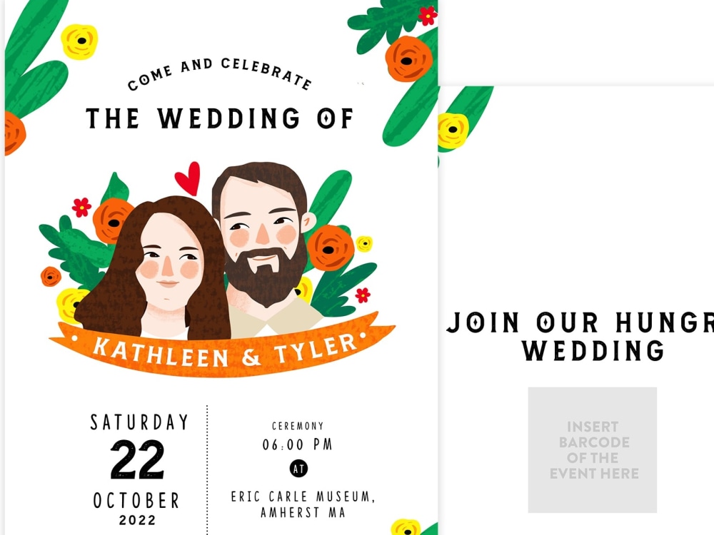 A classy wedding video card design | Upwork