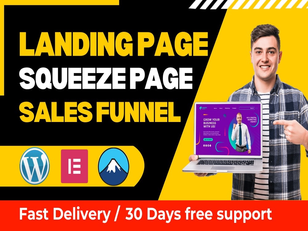 WordPress landing page design and squeeze page using Elementor pro | Upwork