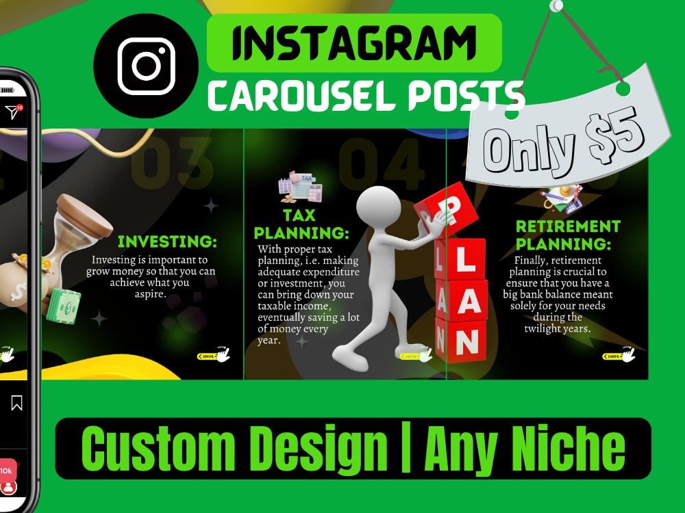 Unique and amazing swipeable carousel infographics | Upwork