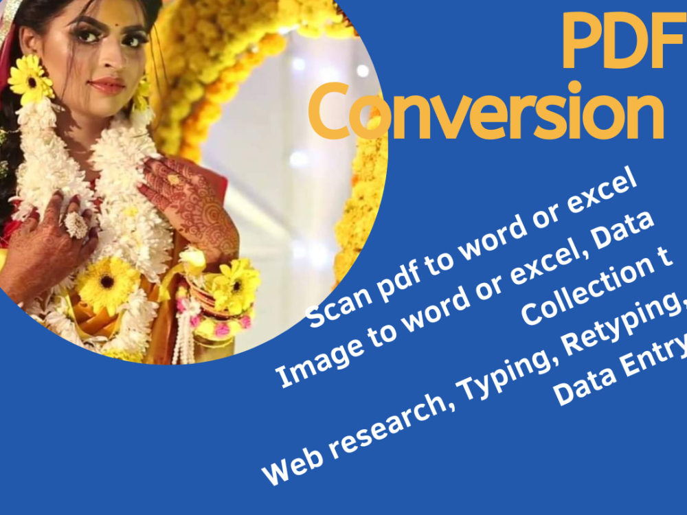 Convert PDF to Word, PDF to Excel, handwriting tasks, typing, | Upwork