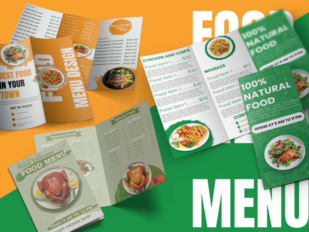 Design awesome restaurant menu card, food menu, digital menu | Upwork