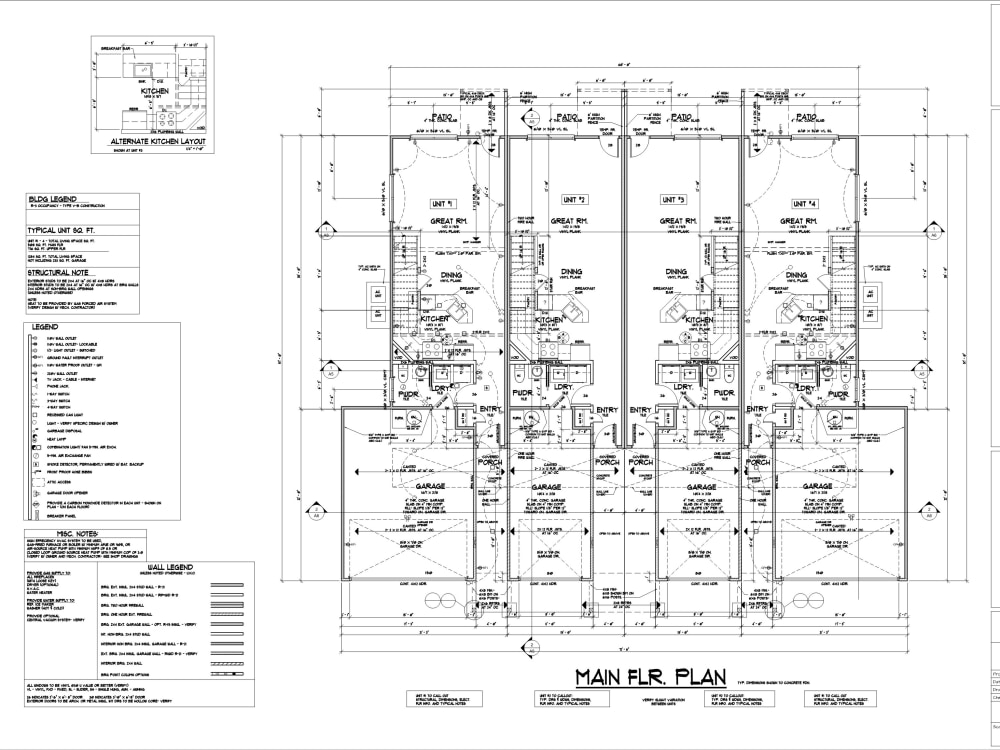 Architectural plans for permit/remodel /custom-built residence | Upwork