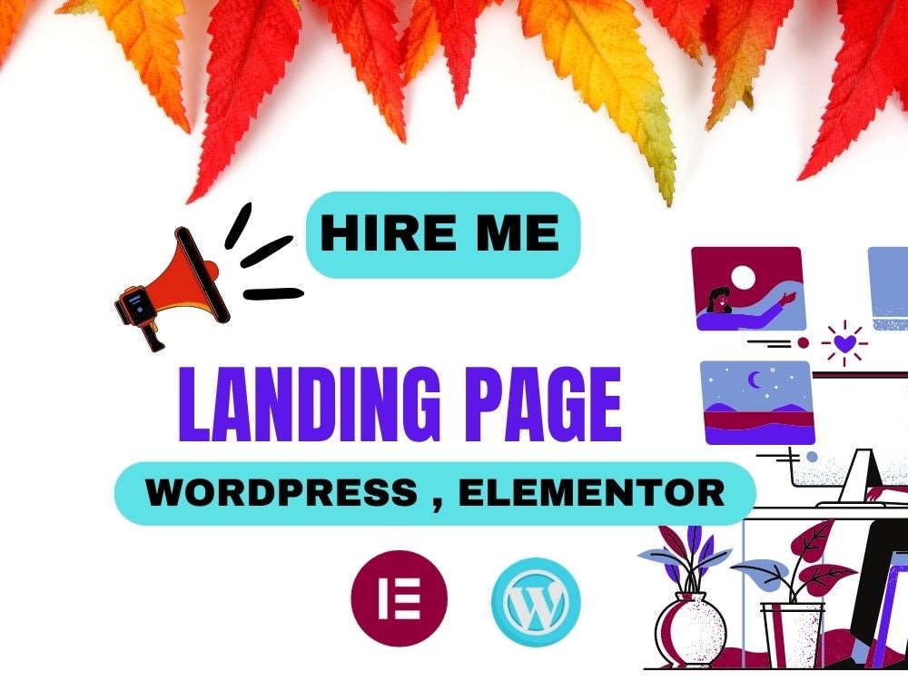 Create landing page wordpress personal portfolio website | Upwork