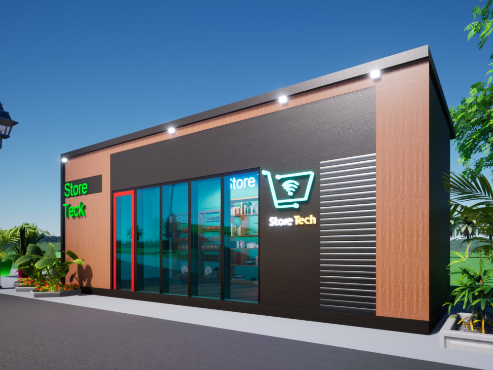 Exterior and Interior Design of MiniMarket | Upwork