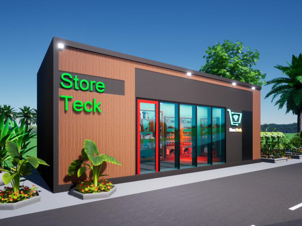 Exterior and Interior Design of MiniMarket | Upwork