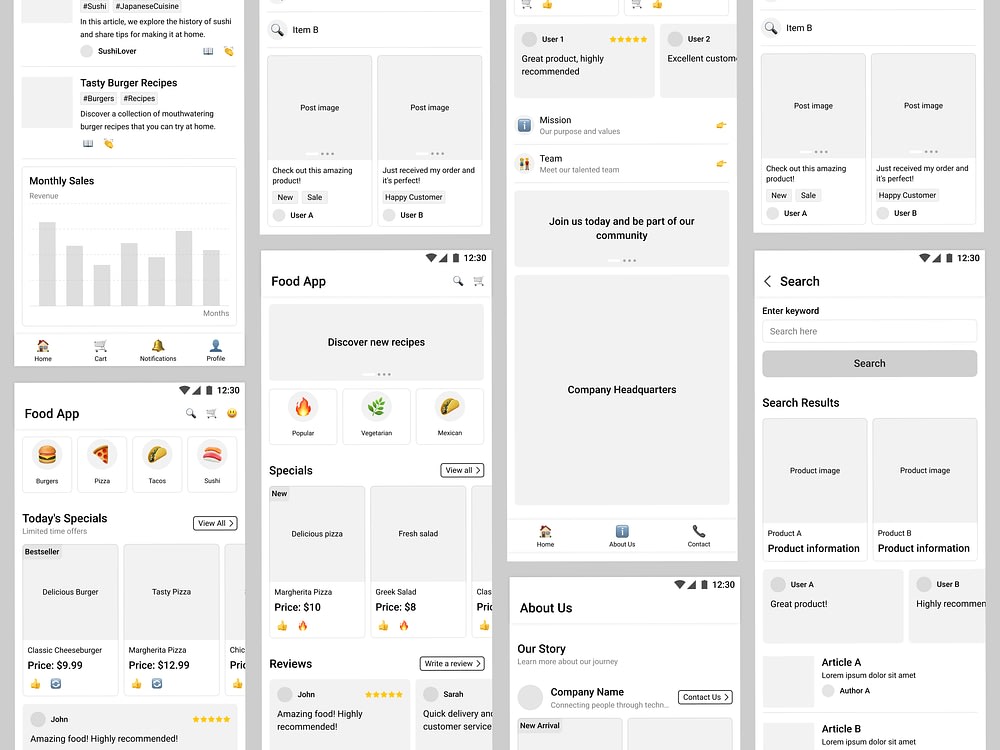 Mobile app design, Figma prototypes, wireframe design, app prototype ...