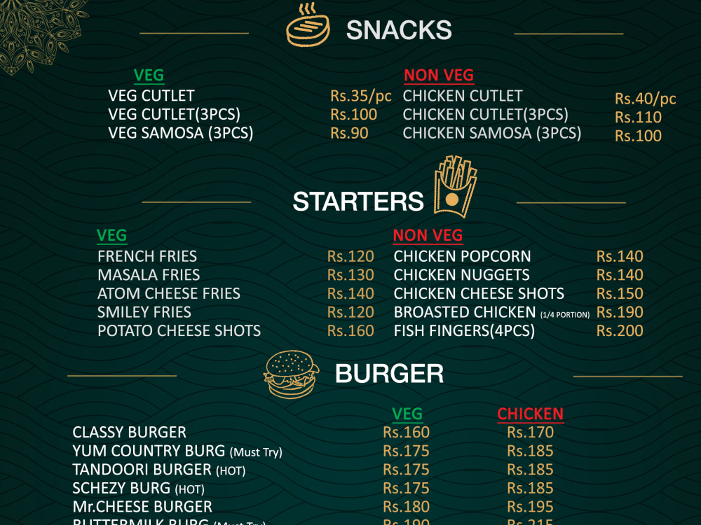 Restaurant Menu - Designing | Upwork