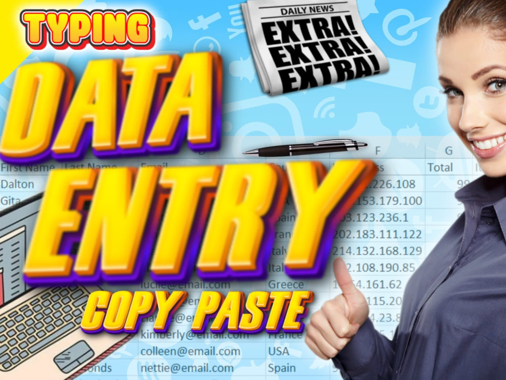 Data entry, copy-paste, article writing, typing | Upwork