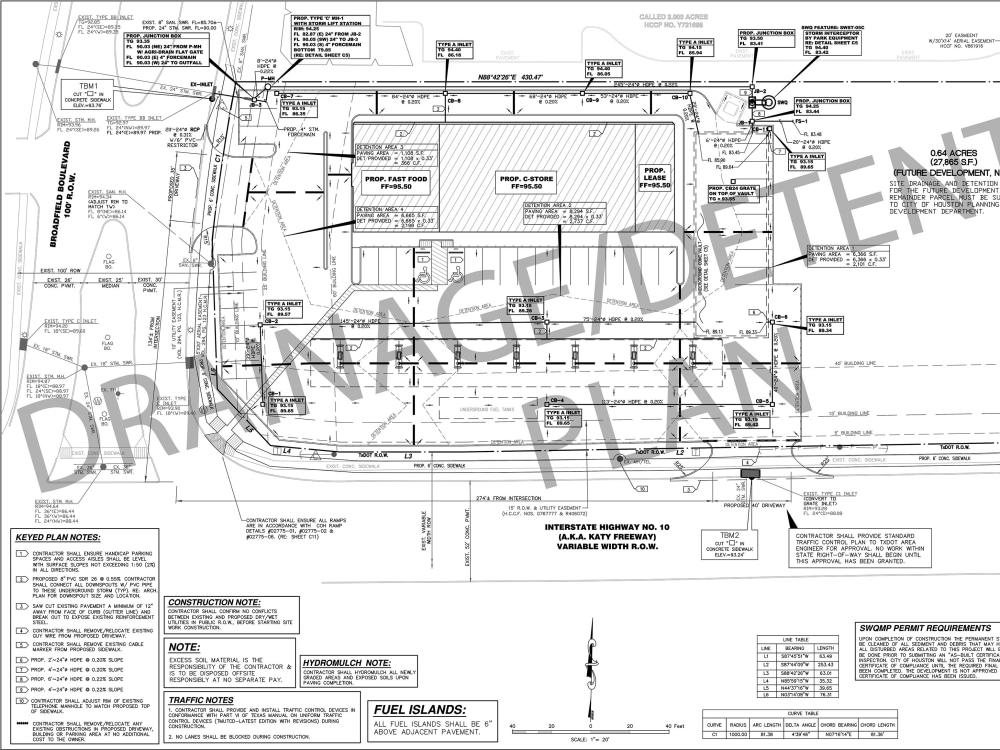 Stormwater drainage plan along with all the relevant calculations. | Upwork