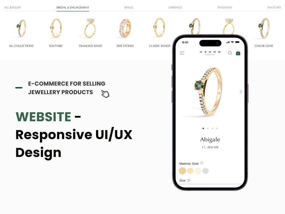 A Responsive UI/UX Design E-commerce for Selling Jewelry Products | Upwork