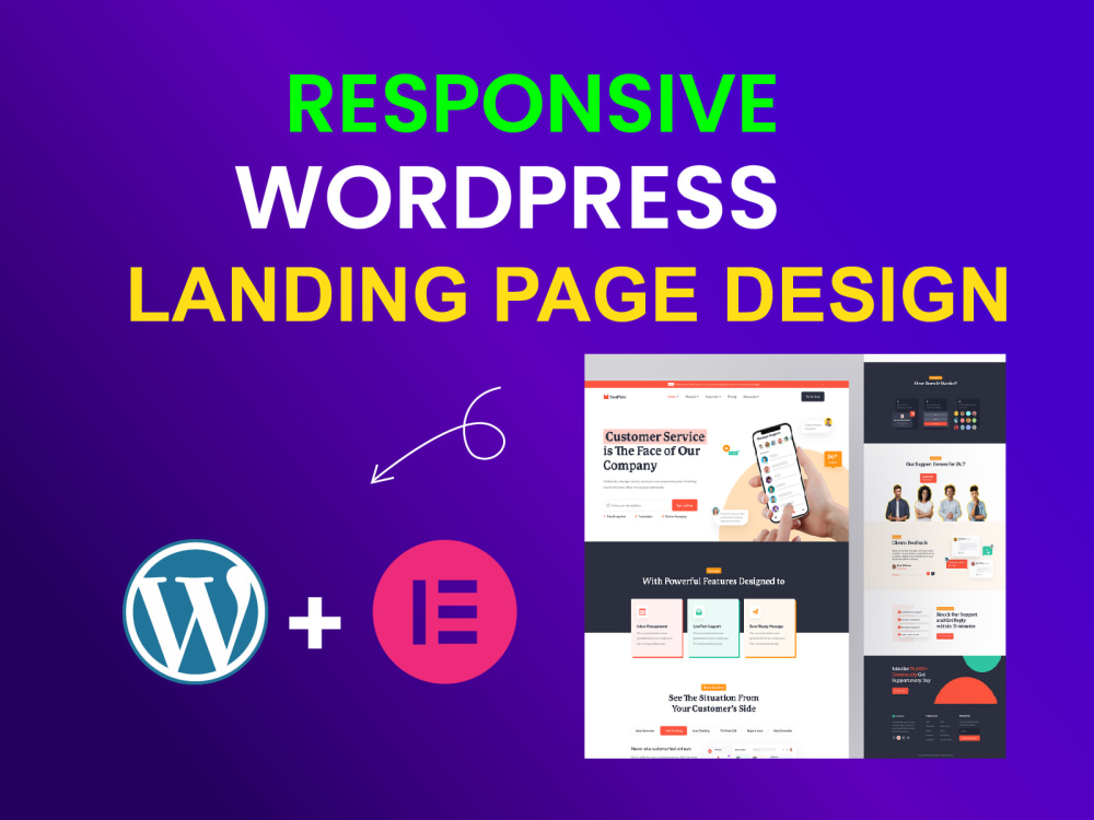 Responsive WordPress landing page or blog website using Elementor Pro | Upwork