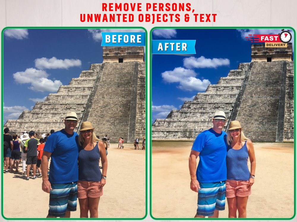 Remove people, unwanted objects and text from your images | Upwork