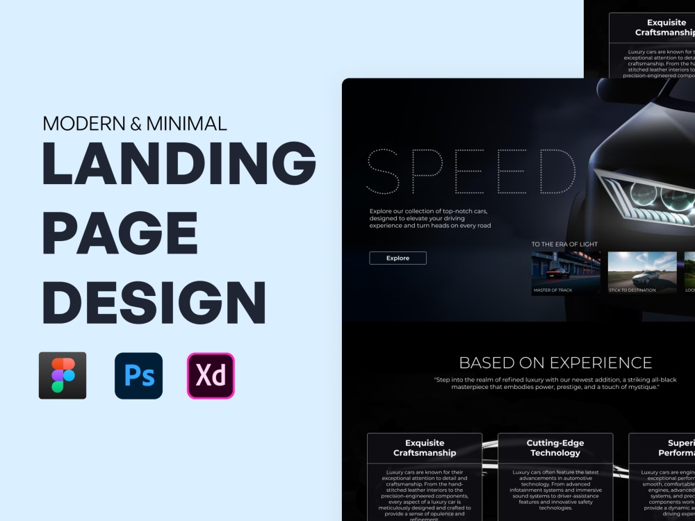 Professional homepage or unique landing page mockup | Upwork