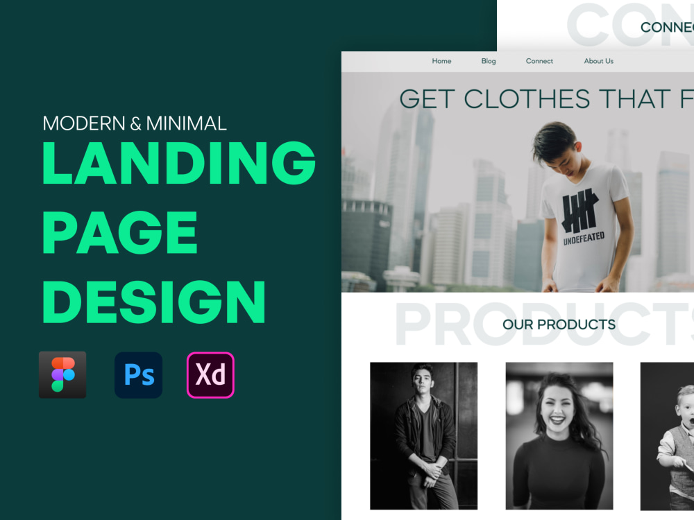 Professional homepage or unique landing page mockup | Upwork